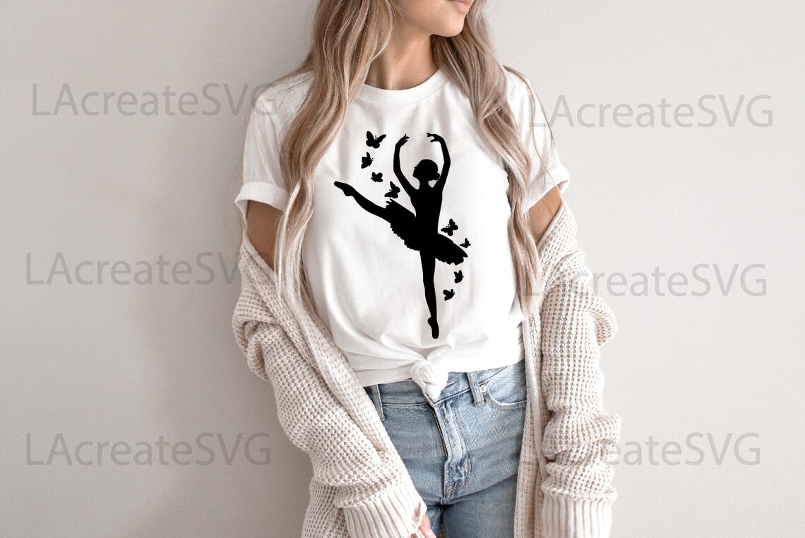 Ballerina Girl Svg File for Cricut Dance Ballet Svg Png Dxf | Etsy