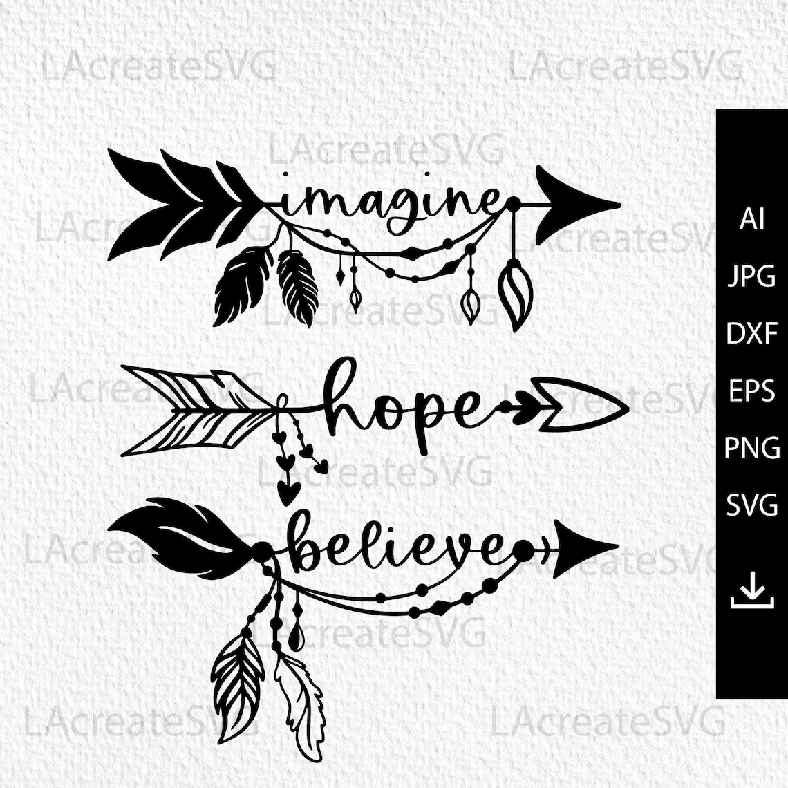 Arrow SVG PNG DXF Inspirational Arrow Svg Tribal Boho Arrows - Etsy