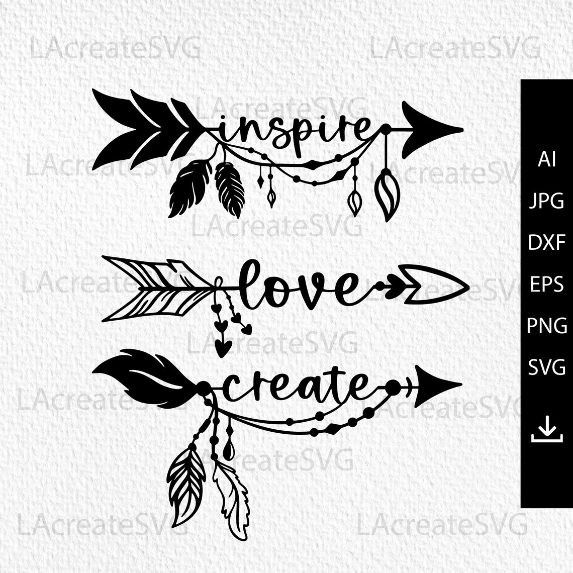 Arrow SVG PNG DXF Inspirational Arrow Svg Tribal Boho Arrows - Etsy