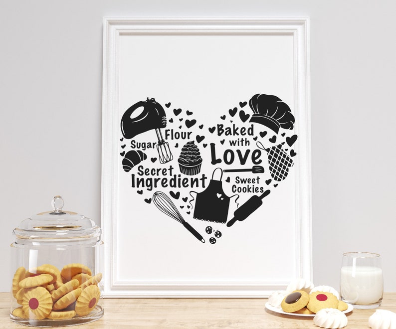 Baking Svg for Cricut Baked With Love SVG PNG DXF Kitchen - Etsy