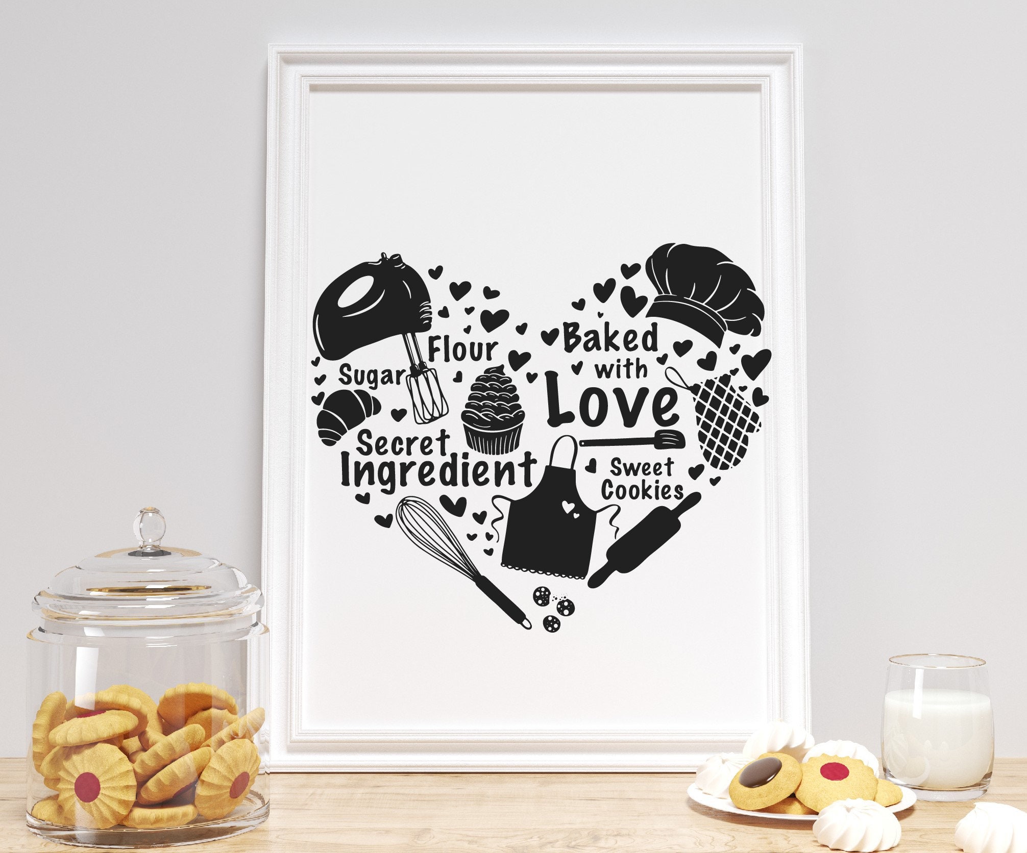 Baking Svg for Cricut Baked With Love SVG PNG DXF Kitchen - Etsy