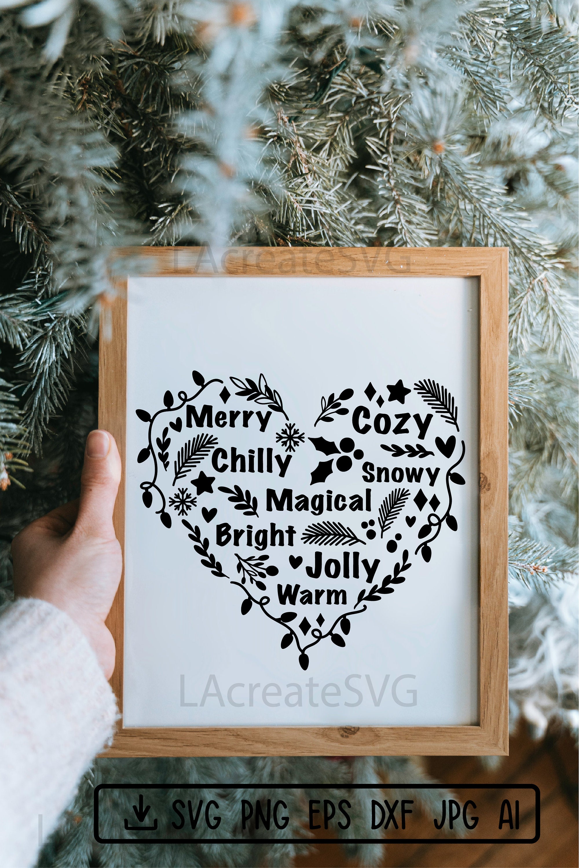 Merry Christmas Love Heart SVG Cut File Christmas Decor Pot - Etsy