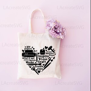 Love Heart Crafter Quote SVG, Funny Crafting Shirt SVG Craft Tools ...