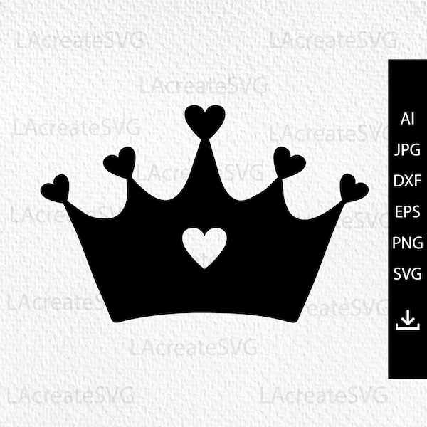 Princess Crown Svg - Etsy