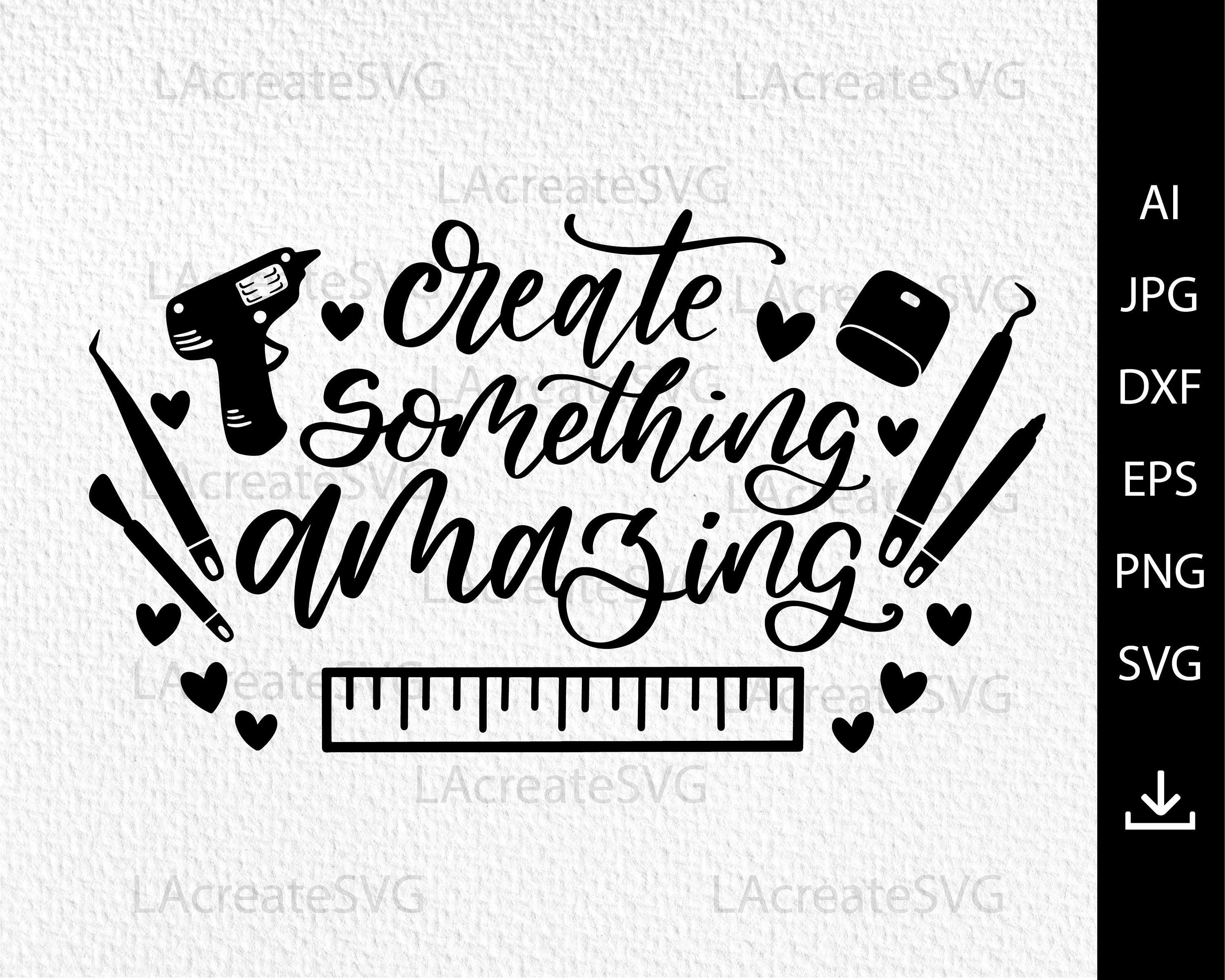 Create Something Amazing Svg Crafter Quote SVG Funny - Etsy