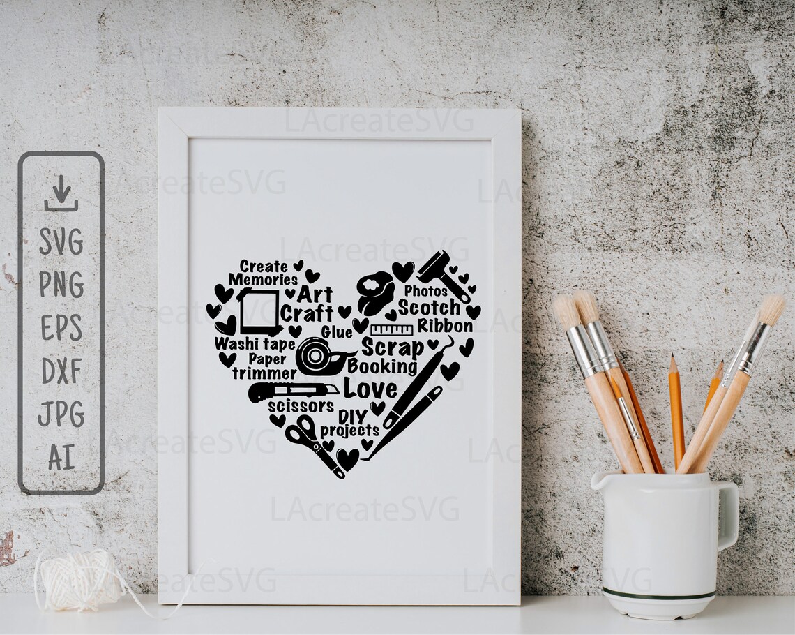 Scrapbooking Craft SVG, Crafting Lover Hobby Svg Png Dxf Cut File ...