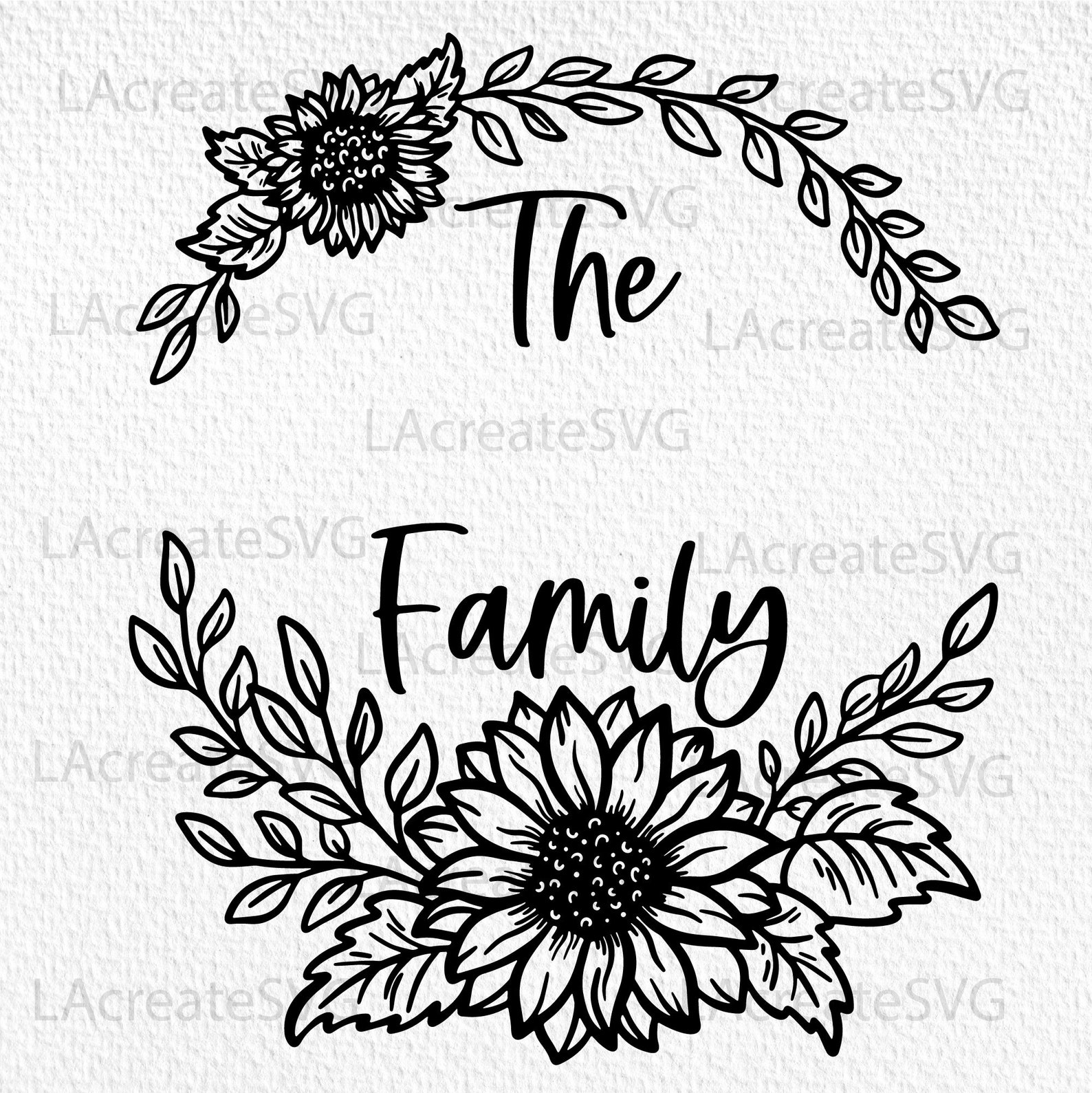 The Family Monogram Wreath Svg Round Family Name Svg Last - Etsy