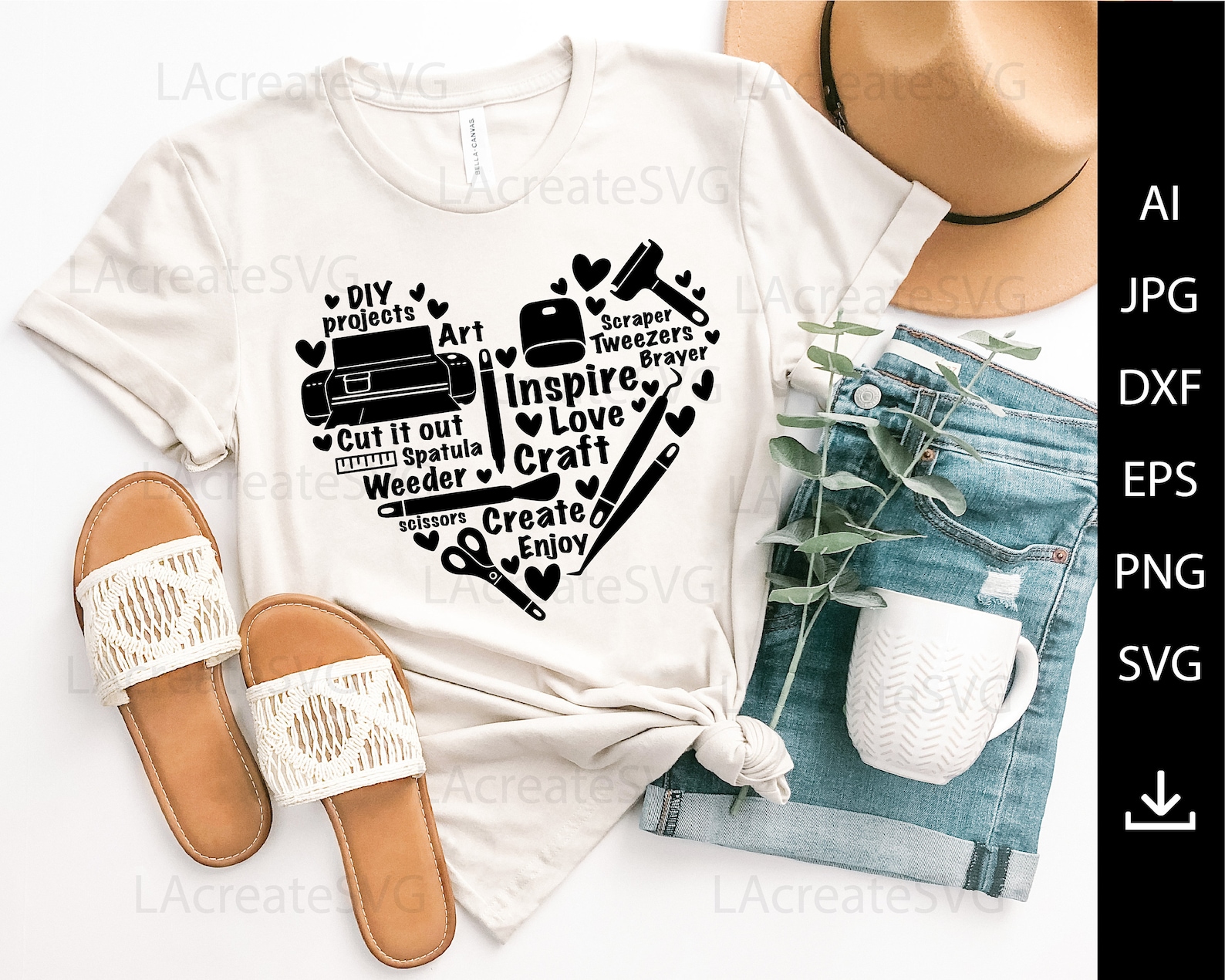 Love Heart Crafter Quote SVG, Funny Crafting Shirt SVG Craft Tools ...