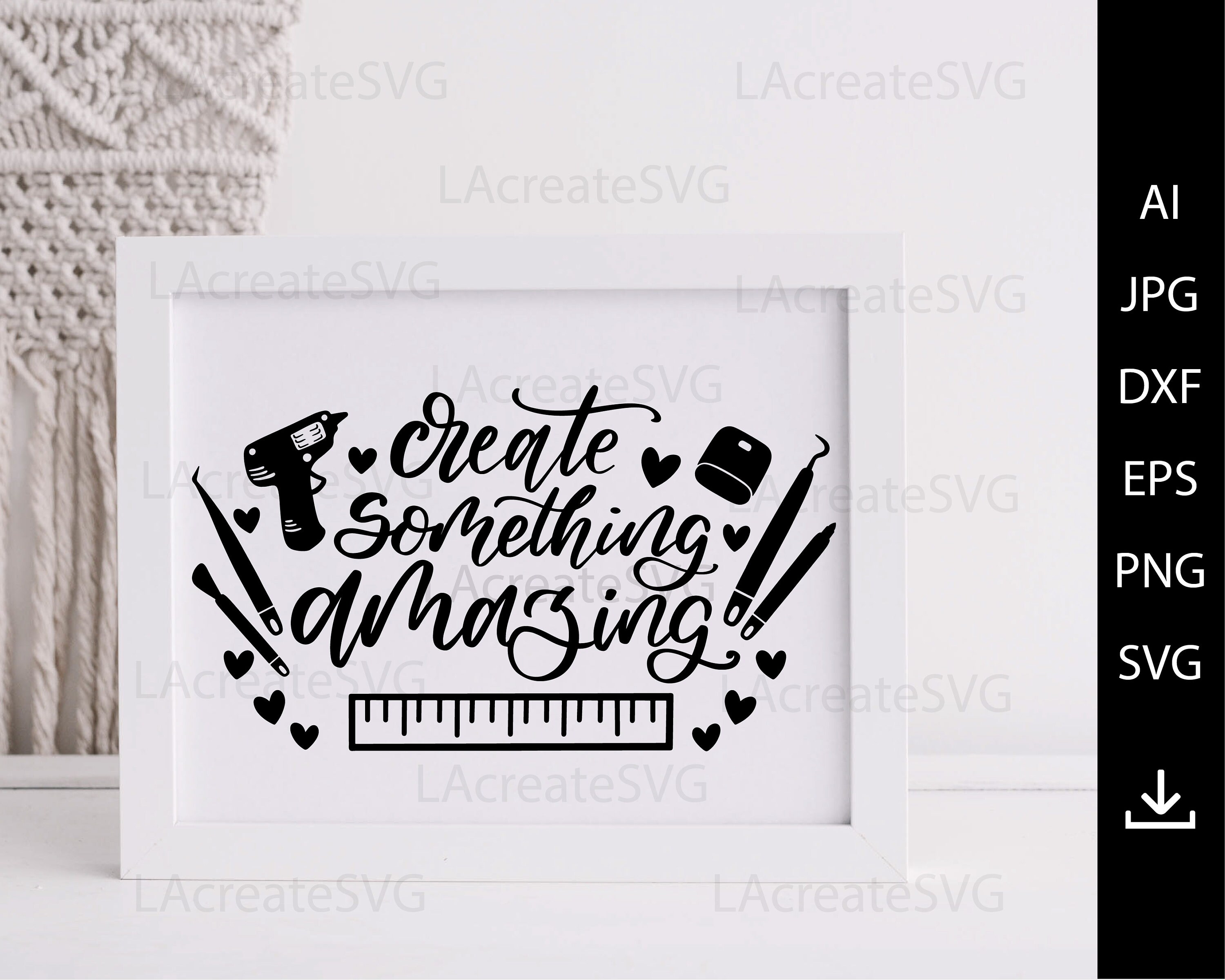 Create Something Amazing Svg Crafter Quote SVG Funny - Etsy