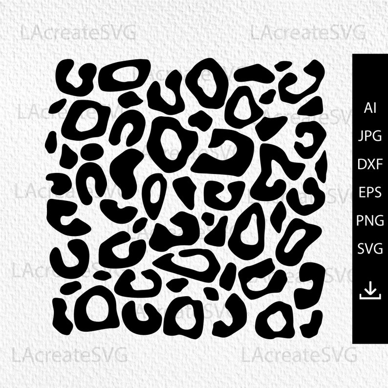 Leopard Print Svg Animal Spots Skin Svg Cut Leopard Pattern - Etsy