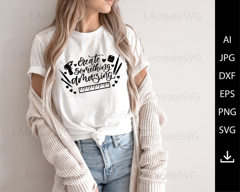 Create Something Amazing Svg Crafter Quote SVG Funny - Etsy