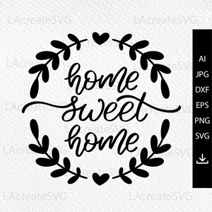 Home Sweet Home Svg, Welcome Sign Weath Svg, Welcome SVG Cut File ...
