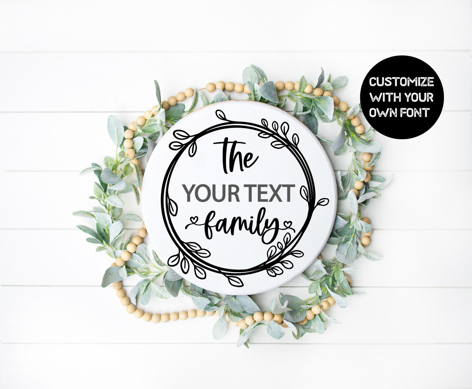 Family Split Monogram Bundle SVG, Family Last Name Floral Wreath Svg ...