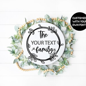 Family Split Monogram Bundle SVG, Family Last Name Floral Wreath Svg ...