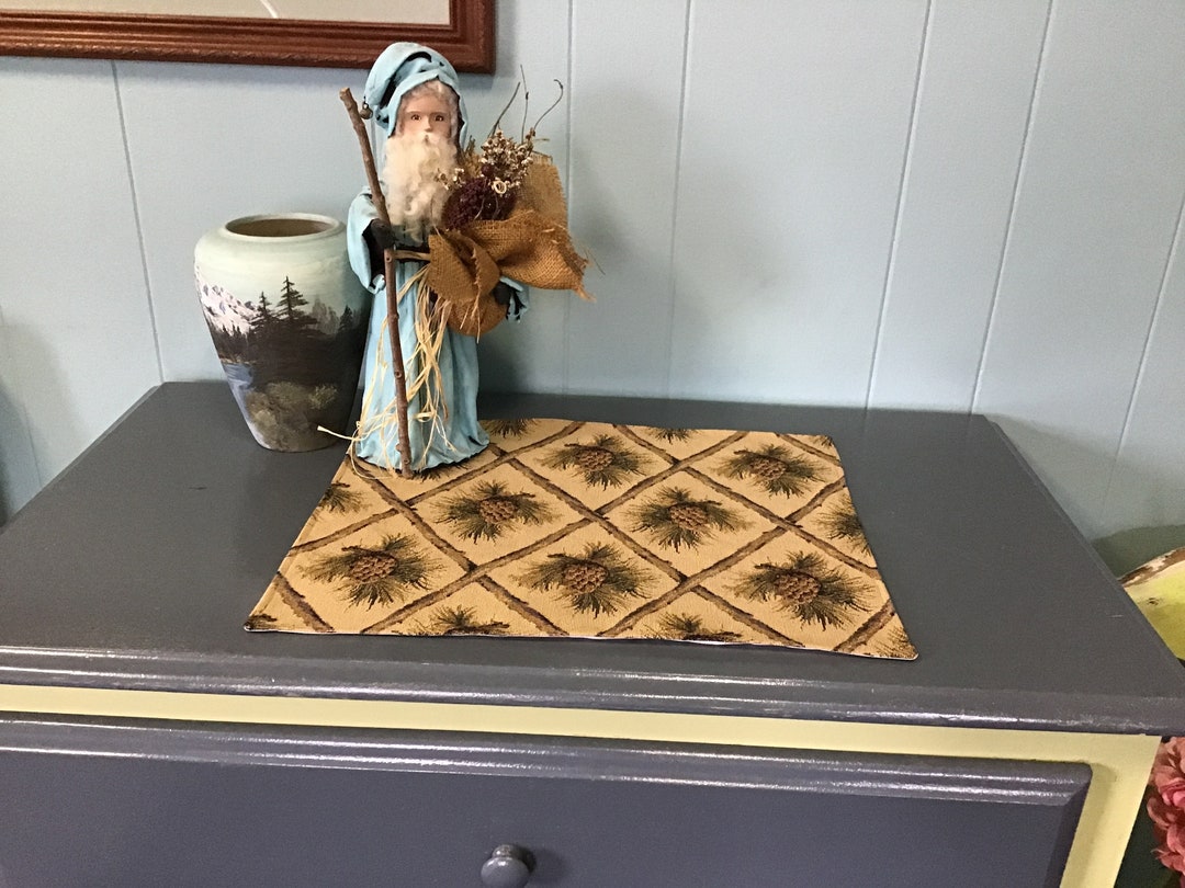 4 or 6 per Set, Cabin Pinecone Placemats, Rustic Cabin Decor, Beige ...