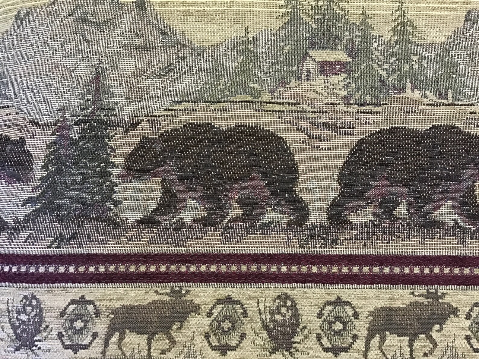 Southwest Bear Tapestry Valance. Rustic Cabin Decor. Log Cabin - Etsy