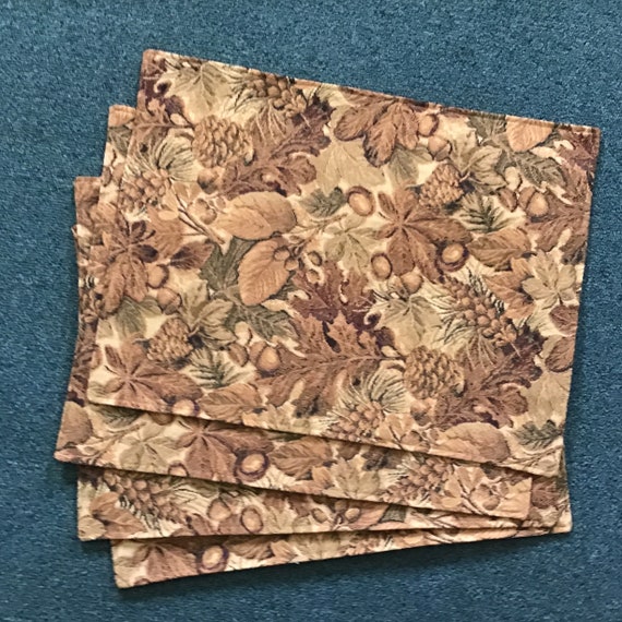 Tapestry Cabin Placemats Rustic Cabin Decor Leaf and - Etsy