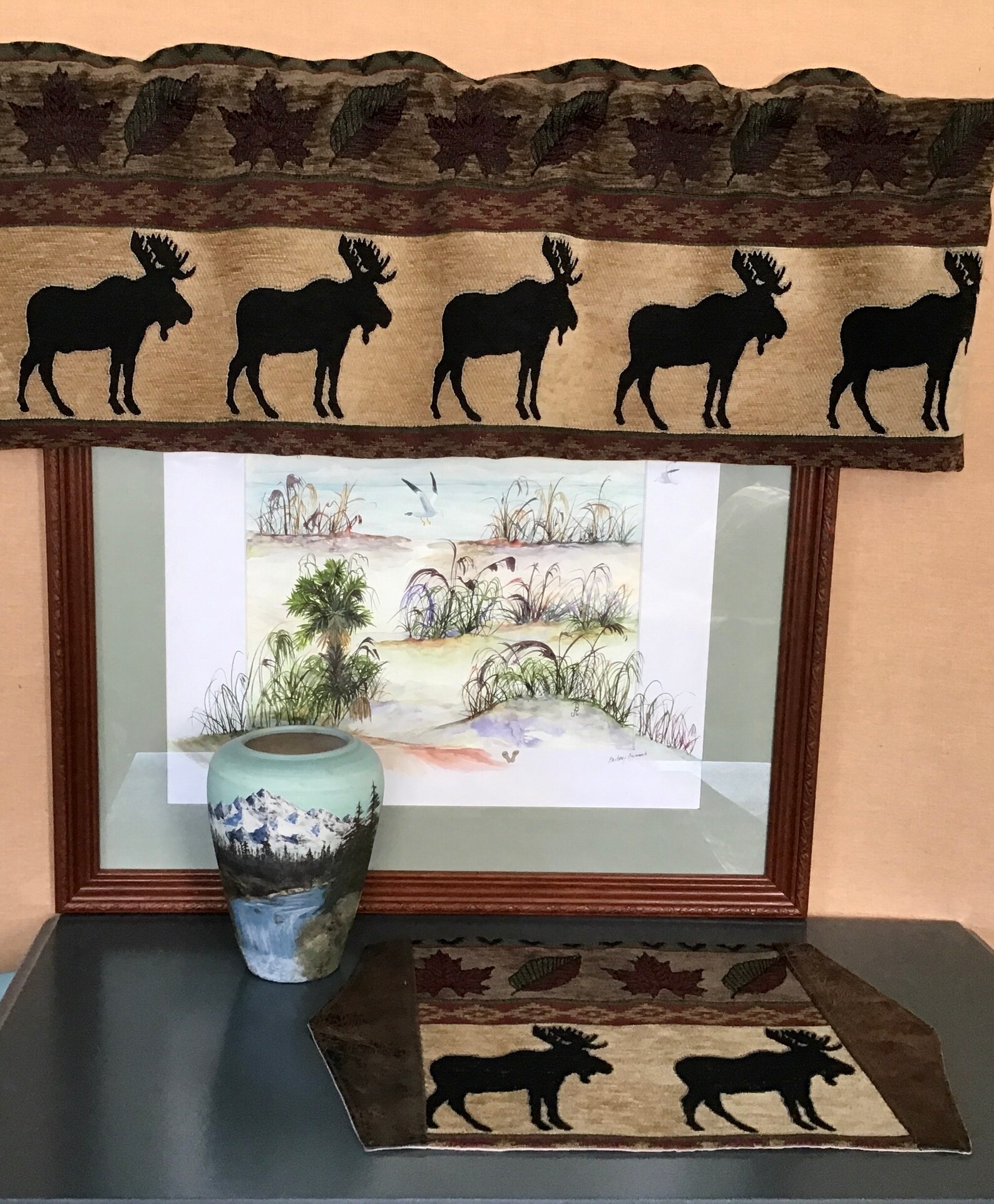 Moose Tapestry Valance: Rustic Cabin Decor, USA Made - Etsy