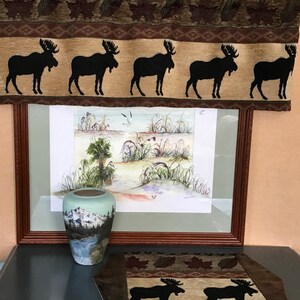 Moose Tapestry Valance: Rustic Cabin Decor, USA Made - Etsy