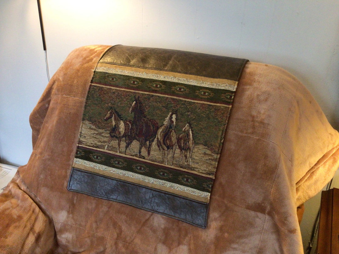 Chair Headrest Protector, Sofa Cover, Rustic Cabin Decor, Log Cabin ...