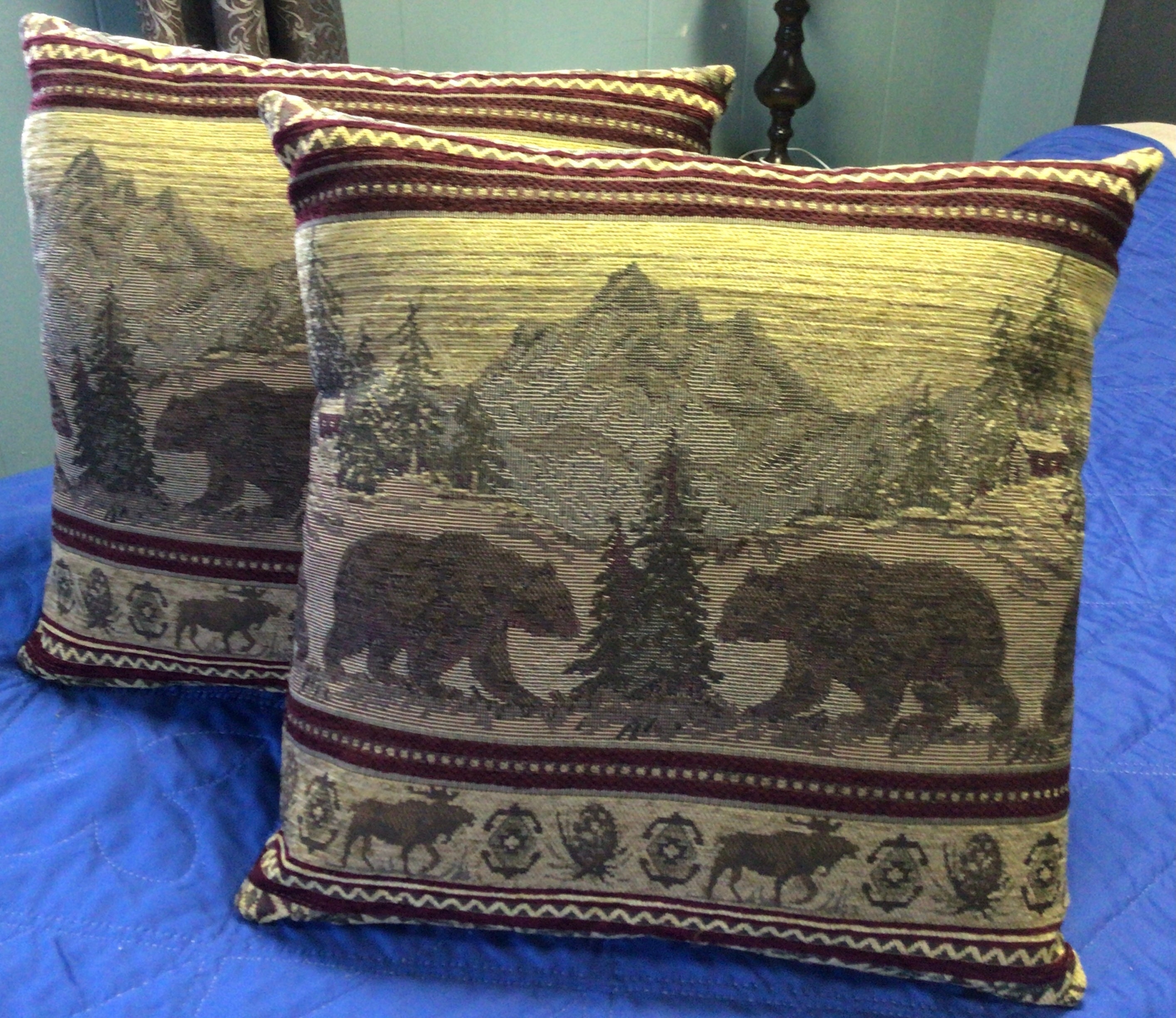 Bear throw pillow rustic cabin decor western lodge Ranch | Etsy