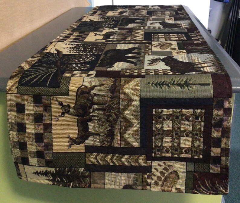 Tapestry Table Runner Placemats and Bed Runners Rustic Cabin - Etsy