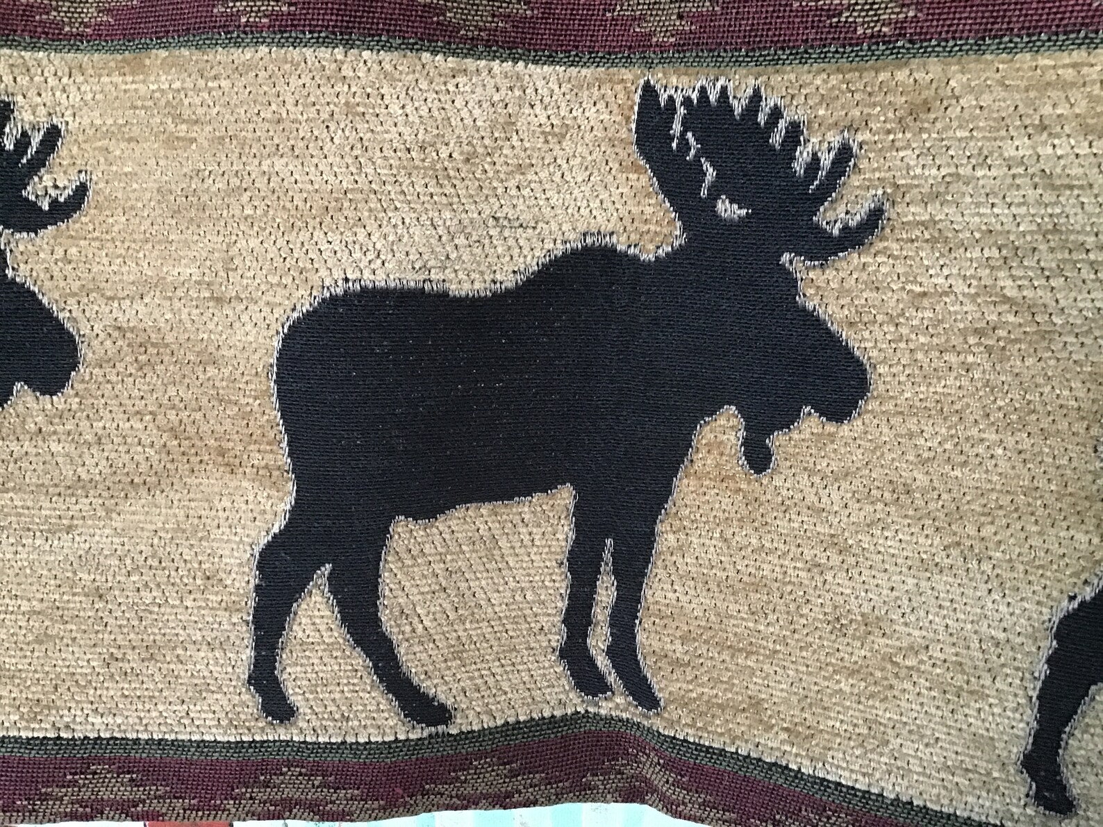 3 1/2 Inch Rod Pocket Valance Cabin Decor Tapestry Moose | Etsy