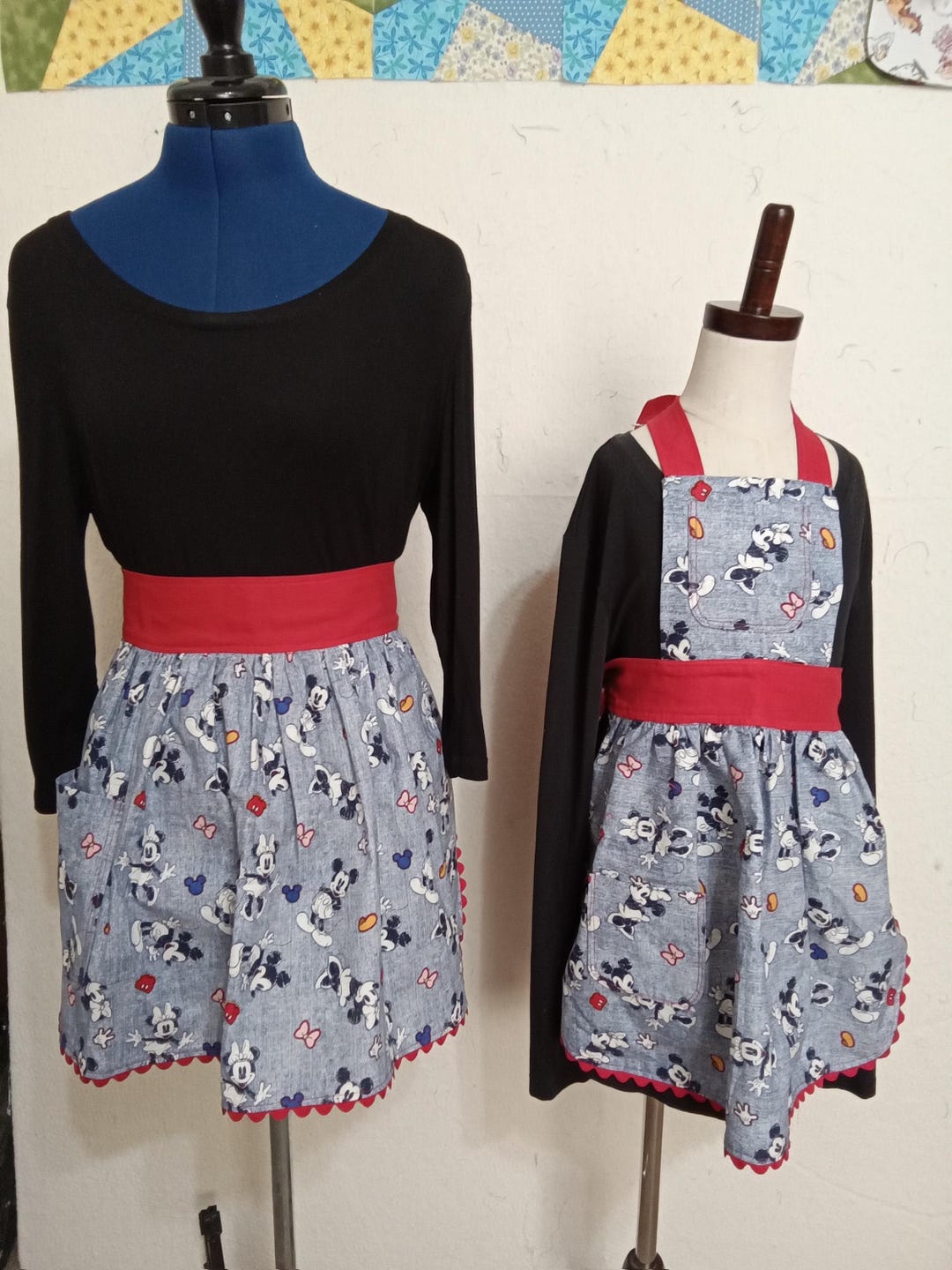 Mickey Minnie Mouse Aprons - Etsy