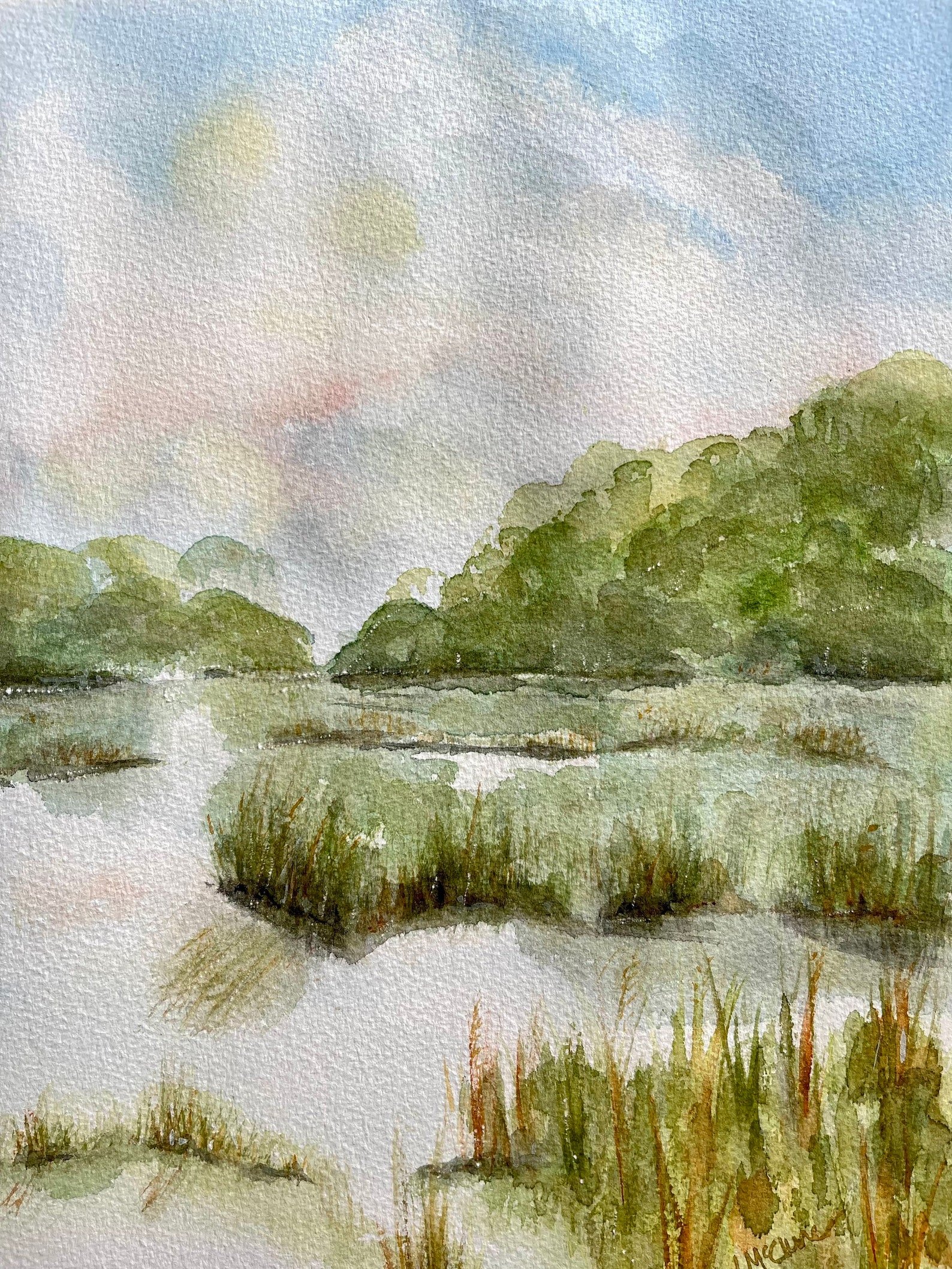 ORIGINAL WATERCOLOR 12x16 Marsh Arches Cold Pressed Paper - Etsy