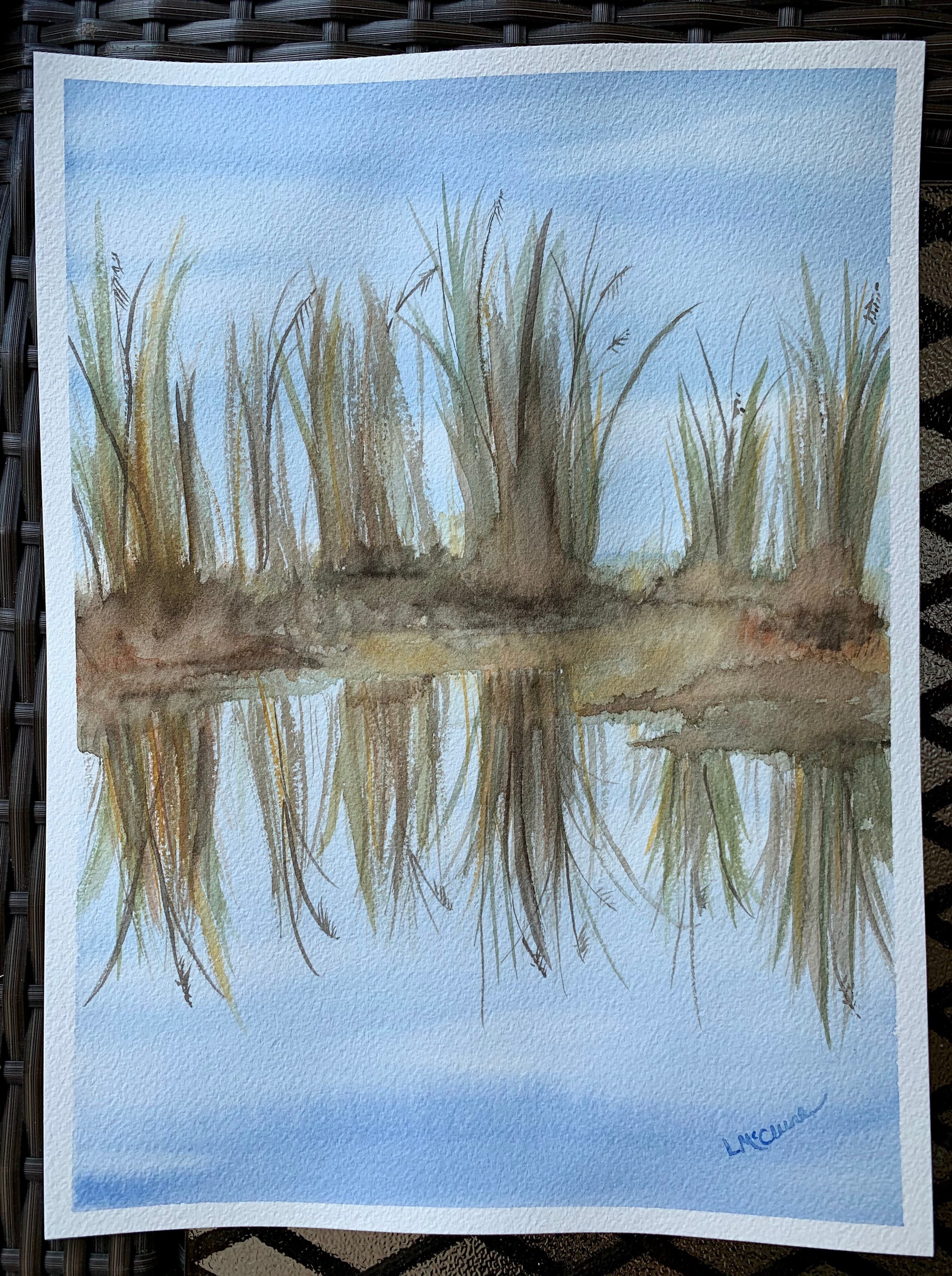 Water Reeds Original Watercolor, 9x12, Arches 140lb Cold Press - Etsy ...