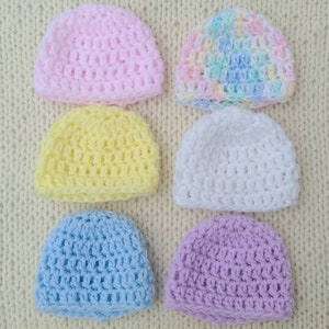 22-27 Weeks Baby Micro Preemie Crochet Baby Hat, NICU Warrior Hospital ...