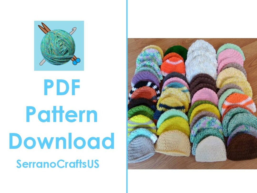 Crochet Pattern for Micro Preemie Preemie and Newborn Hats - Etsy
