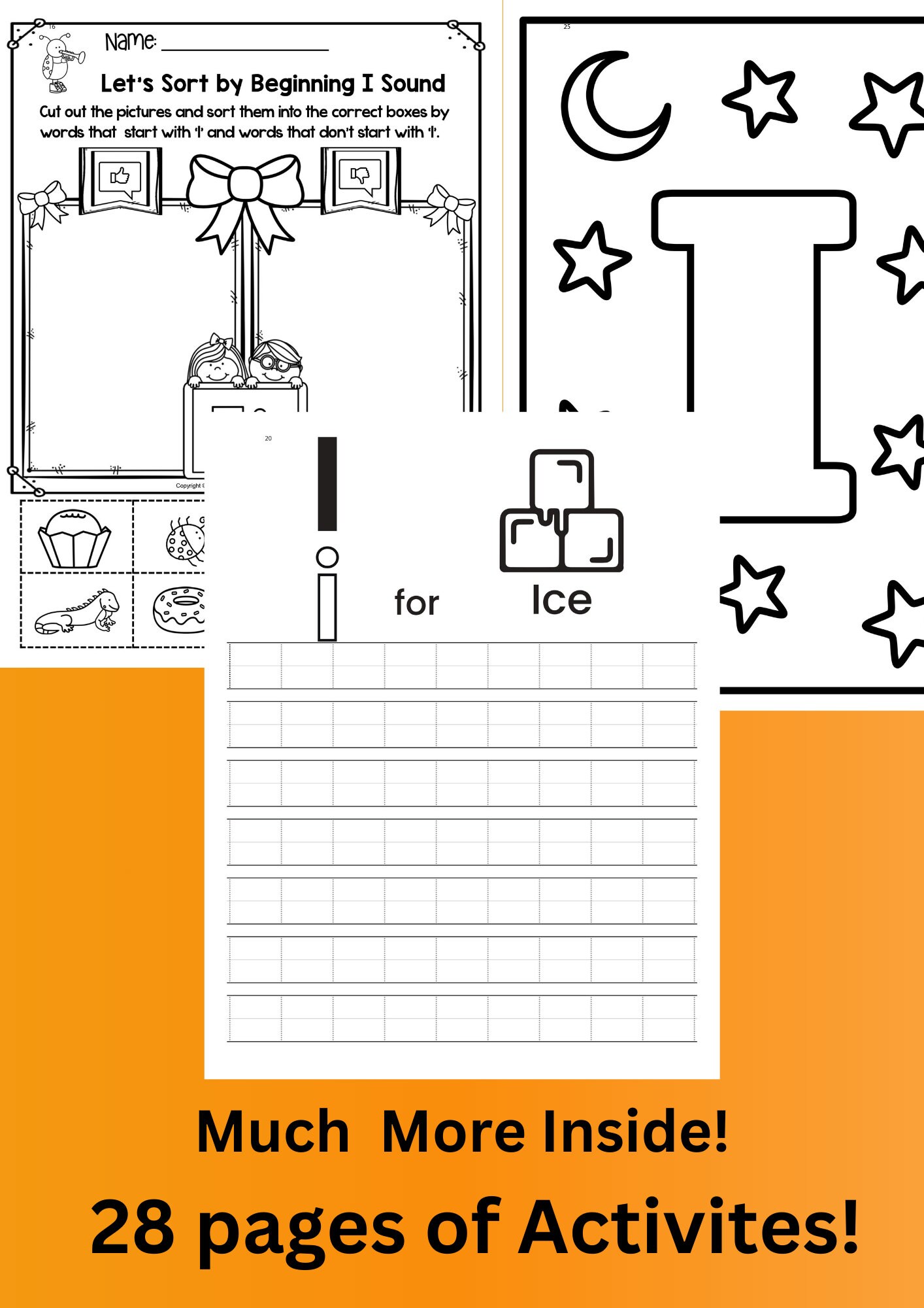 Letter I Tracing Worksheets and Letter I Activity Worksheets only ...