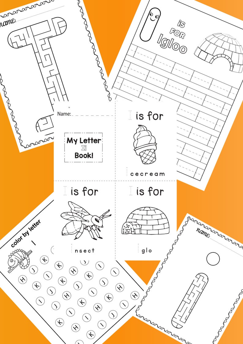 Letter I Tracing Worksheets and Letter I Activity Worksheets only ...