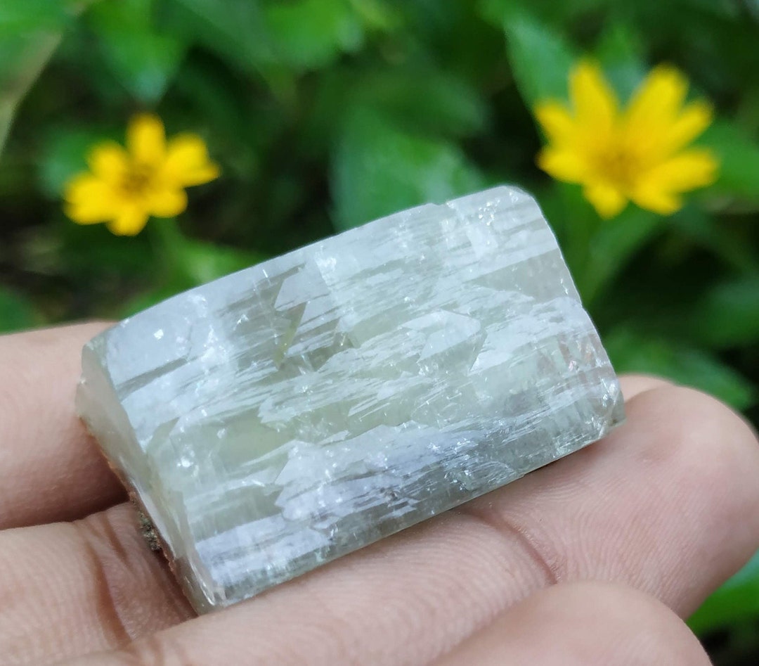 Green Cubical Natural Point Crystal - Etsy