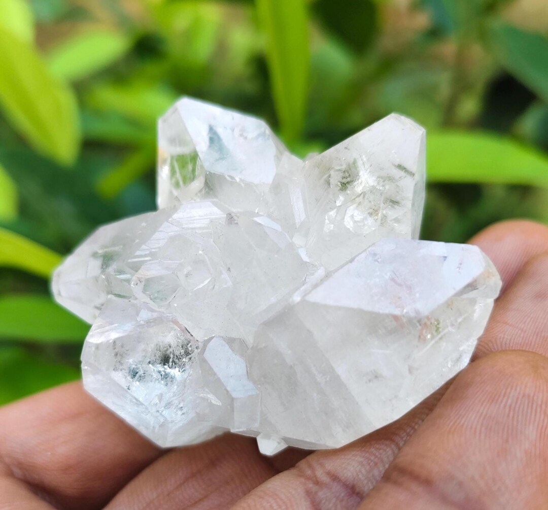 White Super Enchanting Crystal Apophylltie Cluster Multi Big Pointed ...