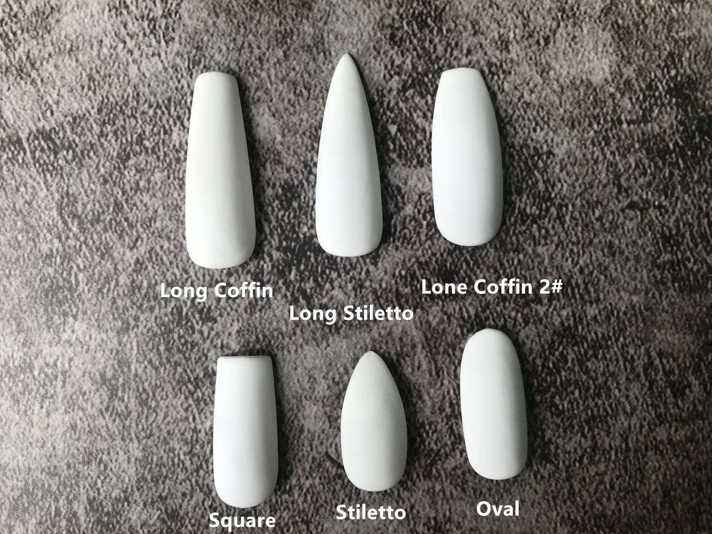 All White Coffin Nails