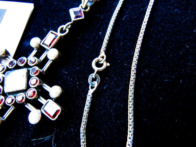 Large Nicky Butler Multi-gem Cross Necklace, Sterling Silver, Pearl ...