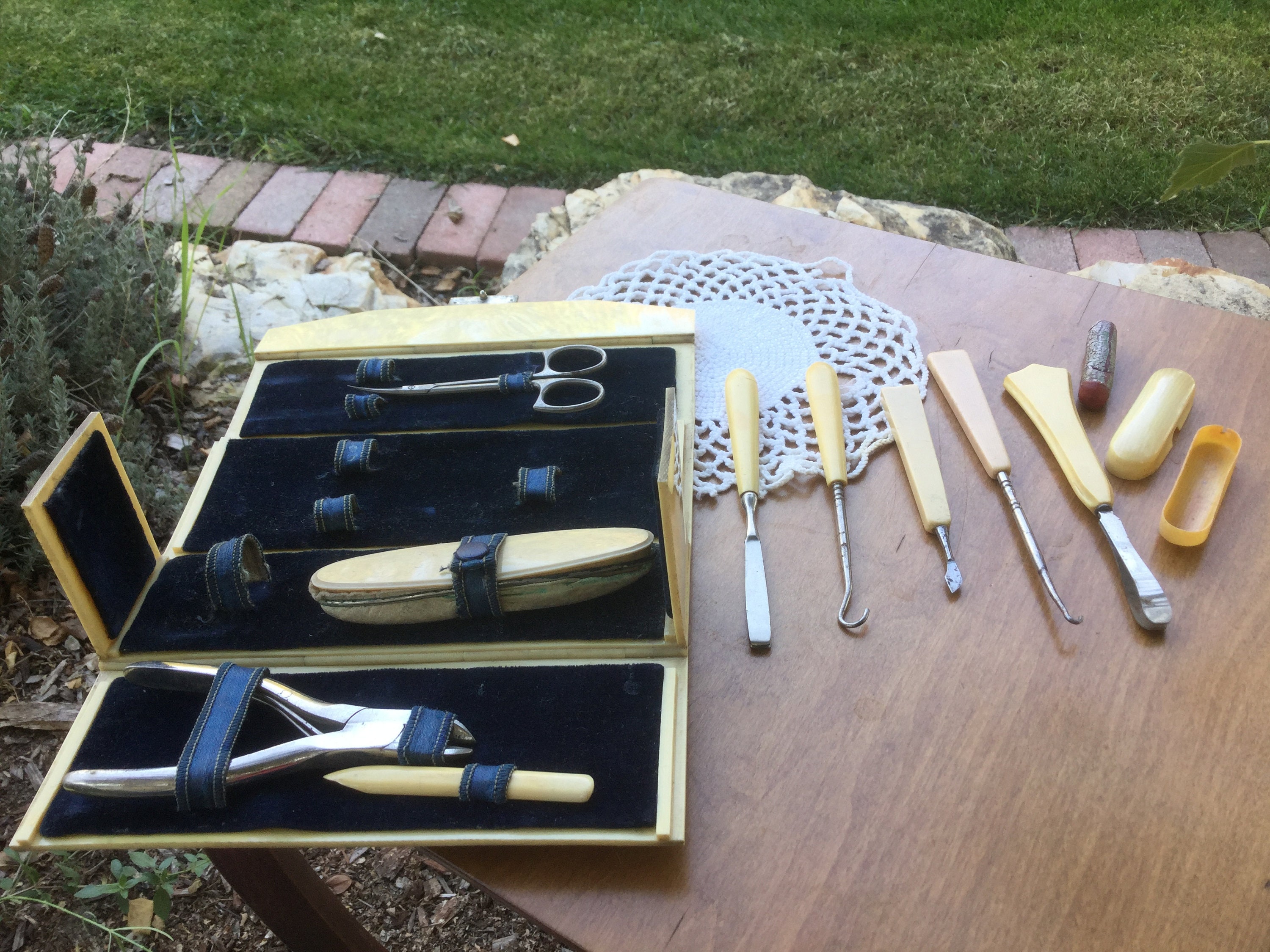 Vintage Celluloid Manicure Set in Original Box - Over 15 Pieces - Etsy
