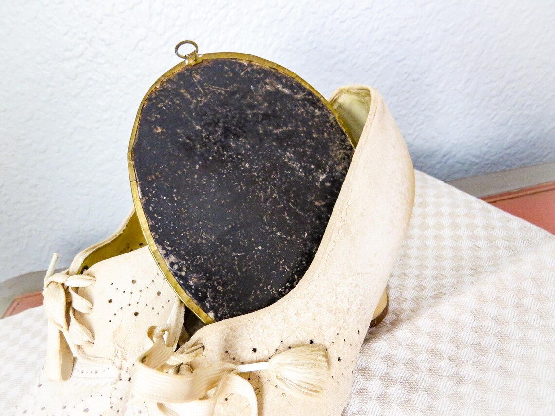 French Antique Bleeding Heart Reliquary, Silk Heart, Gold Cross ...