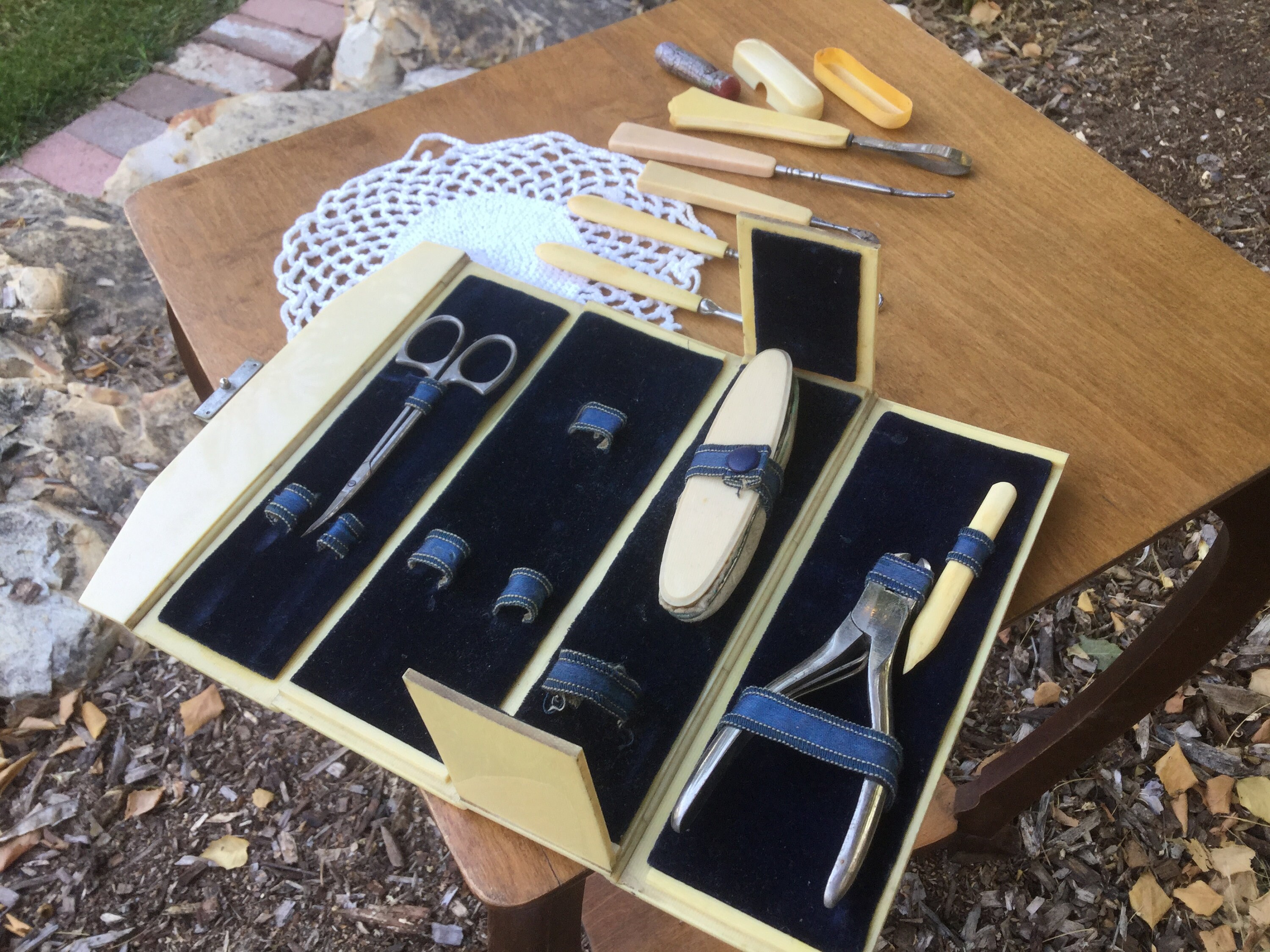 Vintage Celluloid Manicure Set in Original Box - Over 15 Pieces - Etsy