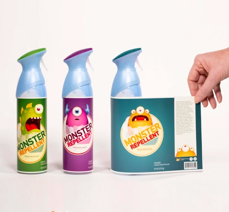 Monster Spray Repellent Label Set - Etsy