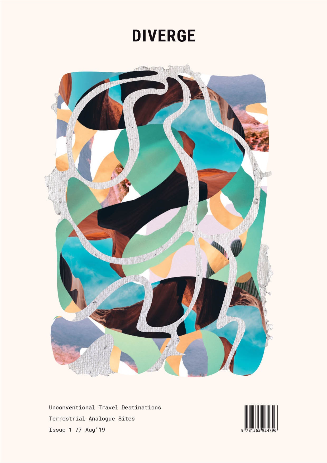 Diverge Travel Magazine Cover Print // Poster // Collage - Etsy