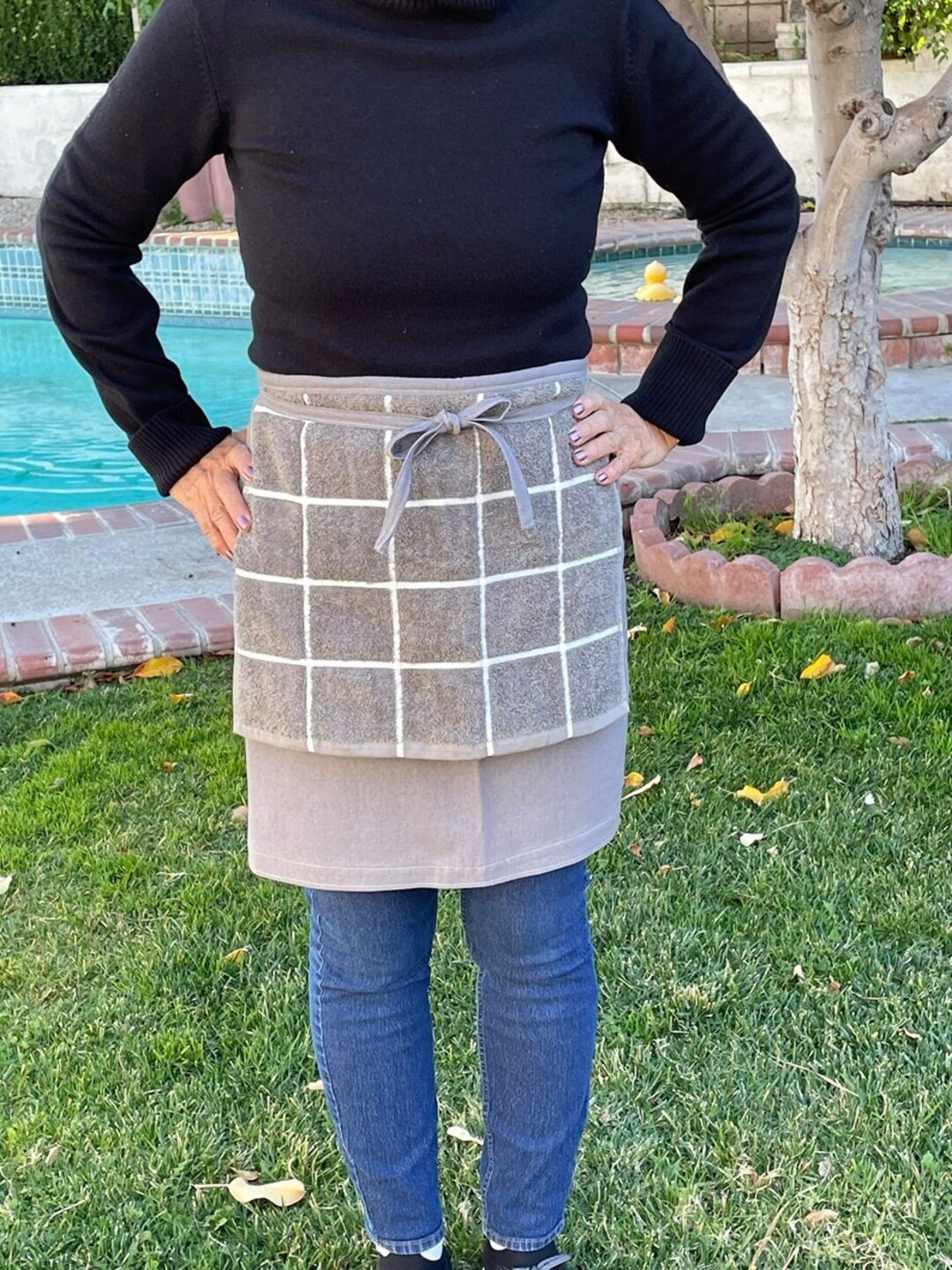 Japanese Style Half Apron/ Half Apron With Towel for Wiping Hands in ...