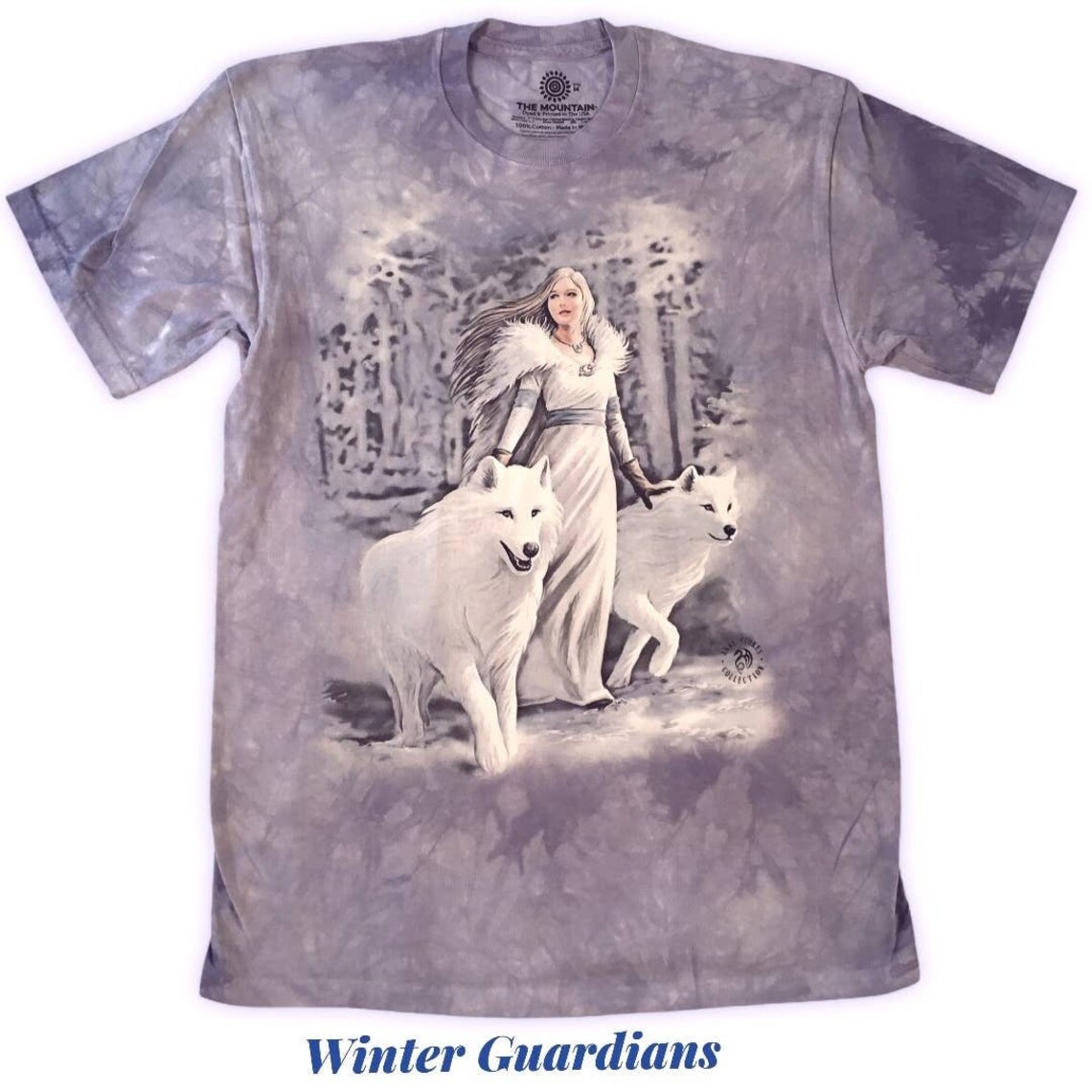 Winter Guardians Fairy and Two Wolves Women's T-shirt Medium the ...