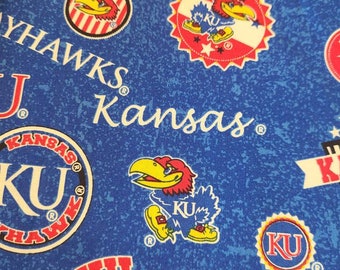 University of Kansas Fabric - Etsy