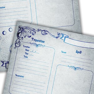 Moon Magick Spell Template Printable PDF Blank Grimoire Journal Pages ...