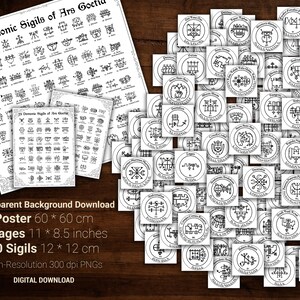 72 Demonic Sigils of Ars Goetia. Poster, Sigils, & Printable Grimoire ...