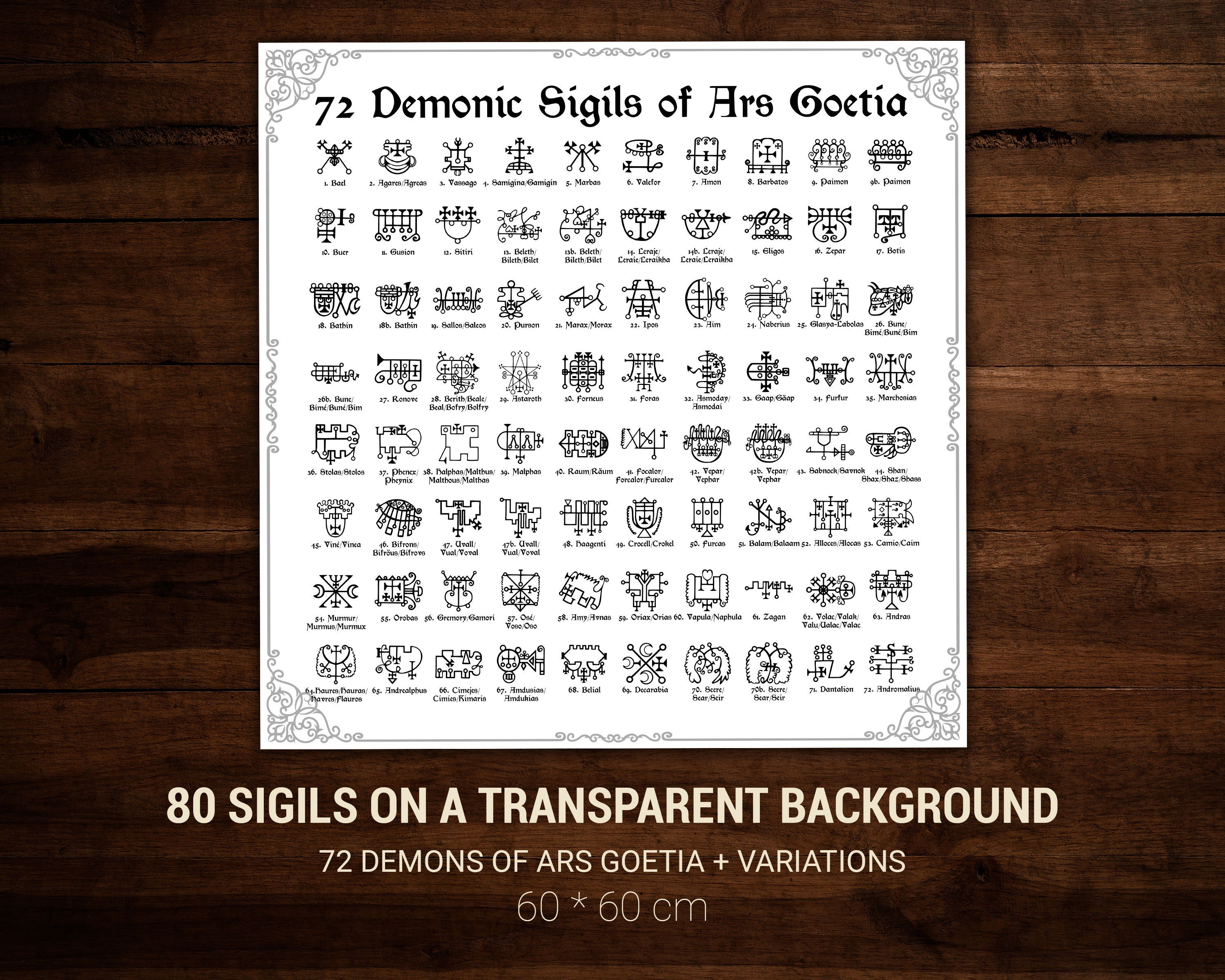 72 Demonic Sigils of Ars Goetia. Poster Sigils & Printable - Etsy Israel