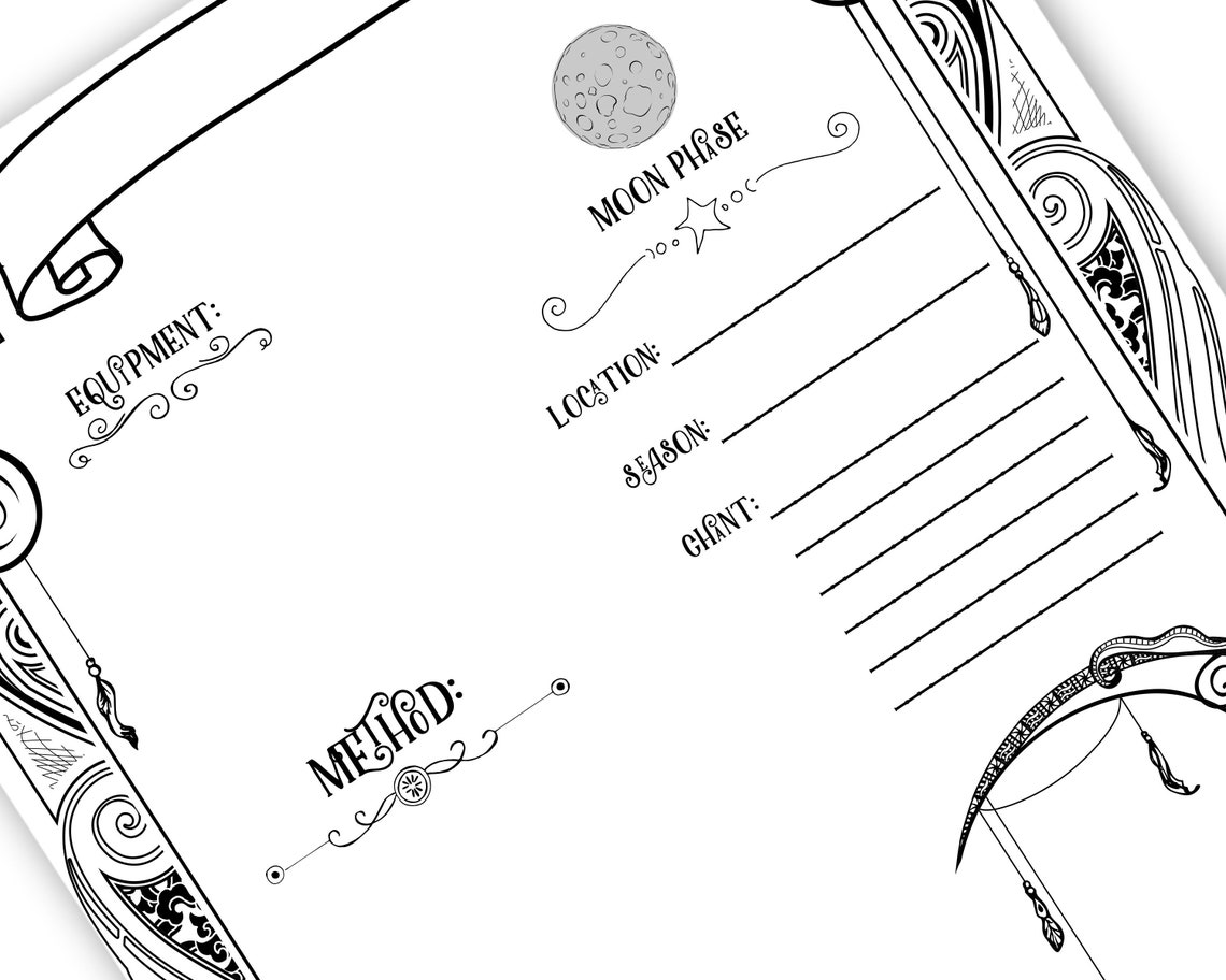 Moon Magick Spell Ritual Template Printable PDF Grimoire - Etsy UK